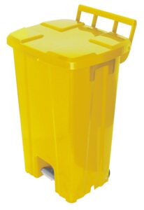 Lixeira de 100 litros com Pedal e Rodas - JSN